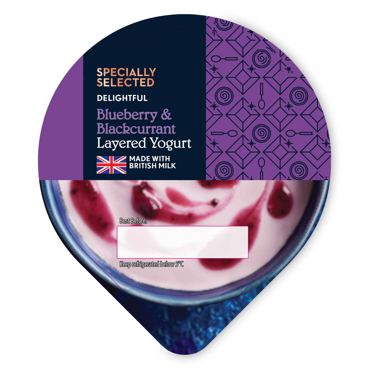Blueberry & Blackcurrant Layered Yogurt | ALDI UK